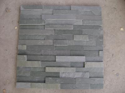 China Green Slate Thin Stone Veneer Slate Ledgestone Panels Slate Stone Cladding Slate Stacked for sale