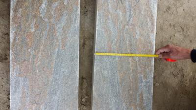 Chine Pièrre de parement naturelle de quartzite de pierre de plancher de quartzite de machines à paver rustiques vertes d'allée à vendre