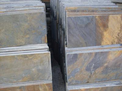 Chine L'ardoise multicolore de la Chine couvre de tuiles le pavé d'ardoise d'allée de machines à paver d'ardoise rouillée de rouille à vendre
