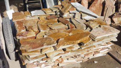 China Yellow Quartzite Field Stone Natural Quartzite Stone Cladding Quartzite Corner Stone for sale