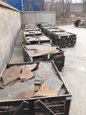 Chine La dalle aléatoire d'ardoise multicolore, Slate la pierre folle, aménageant la pierre en parc, dalle irrégulière à vendre