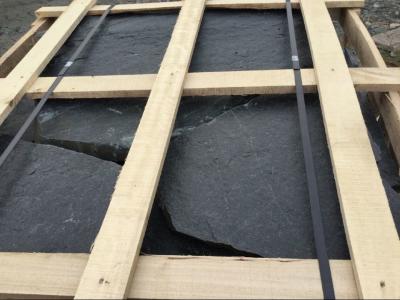 China Black Quartzite Random Flagstone,Irregular Flagstone,Flagstone Walkway,Crazy Stone for sale