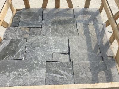 China Black Quartzite Tiles Natural Quartzite Stone Wall Cladding Quartzite L Corner Stone for sale