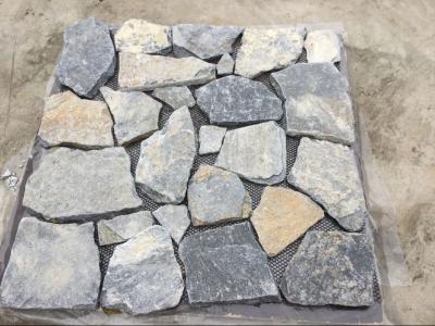 China Little Tumbled Blue Quartzite Random Flagstone Irregular Flagstone Crazy Stone Flagstone Walkway for sale