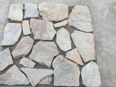 China Tumbled Rustic Quartzite Random Flagstone Irregular Flagstone Wall Landscaping Stones for sale