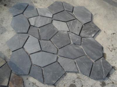 Chine Le patio noir de machines à paver de passage couvert de dalle d'ardoise lapide le mur de dalle de plancher aménageant des pierres en parc à vendre