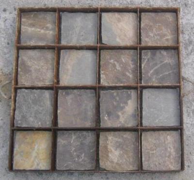 China Rusty Split Face Slate Flagstone Driveway Natural Slate Paving Stone Exterior Flagstone Walkway for sale