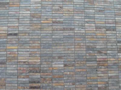 China Naturstein-Mosaik-Muster-deckt rostige Schiefer-Mosaik-Wand Mehrfarbenschiefer-Mosaikfußboden-Fliesen mit Ziegeln zu verkaufen