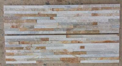 Chine Revêtement en pierre de visage d'huître vrai d'ardoise de cascade de forme de placage en pierre mince beige fendu de Ledgestone à vendre