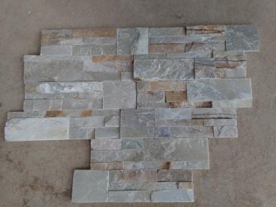 China Oyster Split Face Slate Thin Stone Veneer Natural Stone Cladding Beige Ledgestone Real Stone for sale