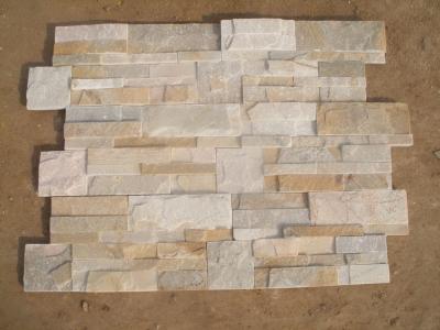 China Oyster Split Face Slate Thin Stone Veneer Natural Stone Cladding Beige Ledgestone Real Stone for sale
