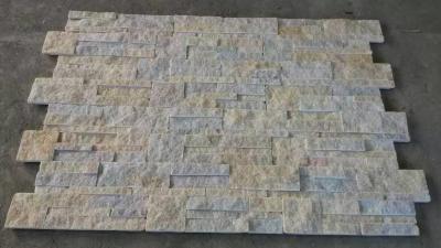 Chine Panneau jaune de pierre de la quartzite S 18x35 de jade, pierre naturelle de culture de quartzite, placage en pierre mince pour le mur à vendre