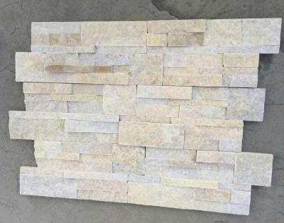 Chine Panneau jaune de pierre de la quartzite S 18x35 de jade, pierre naturelle de culture de quartzite, placage en pierre mince pour le mur à vendre