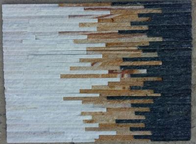 China Multicolor Natural Stone Waterfall Shape Ledgestone,Real Stone Panel,Thin Stone Veneer for Wall for sale