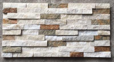 Chine La quartzite blanche/de rose jade a empilé la pierre, revêtement de pierre de la quartzite Z, panneau naturel de mur de soutènement à vendre