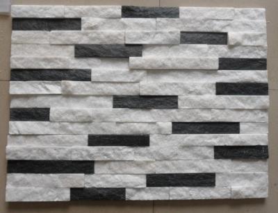 Chine La quartzite blanche/de rose jade a empilé la pierre, revêtement de pierre de la quartzite Z, panneau naturel de mur de soutènement à vendre