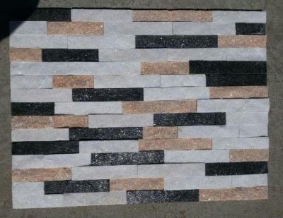 Chine La quartzite blanche/de rose jade a empilé la pierre, revêtement de pierre de la quartzite Z, panneau naturel de mur de soutènement à vendre
