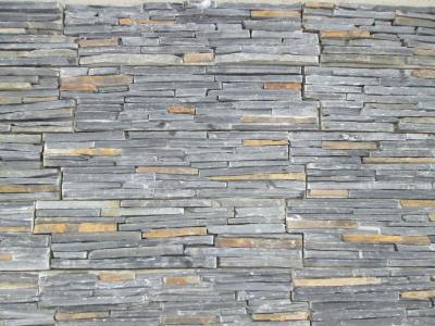 China Slim Strip Rusty Slate Ledgestone, Slate Cemented Culture Stone,Thick Real Stacked Stone for Wall for sale