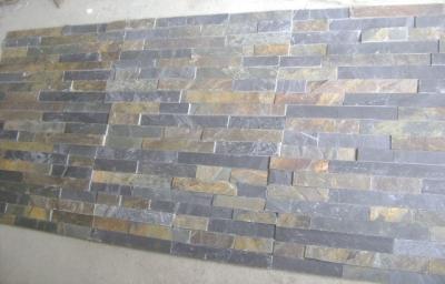 China Rusty Split Face Slate Stone Panel,Multicolor Slate Culture Stone,Real Thin Stone Veneer for Wall for sale
