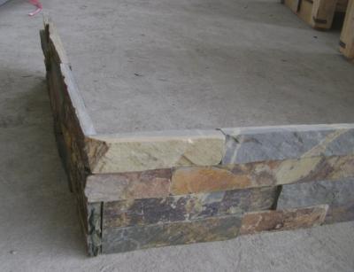 China Rusty Split Face Slate Stone Panel,Multicolor Slate Culture Stone,Real Thin Stone Veneer for Wall for sale