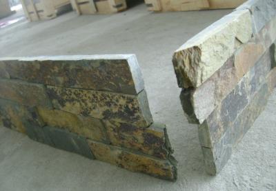 China Rusty Split Face Slate Stone Panel,Multicolor Slate Culture Stone,Real Thin Stone Veneer for Wall for sale