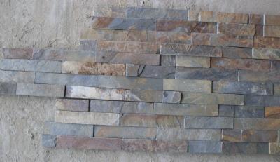 China Rusty Split Face Slate Stone Panel,Multicolor Slate Culture Stone,Real Thin Stone Veneer for Wall for sale