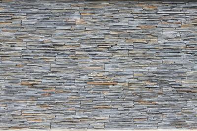 China Piedra apilada cementada tiras delgadas oxidadas mezcladas negras de la pizarra del color junto, panel de revestimiento de la piedra de Z en venta