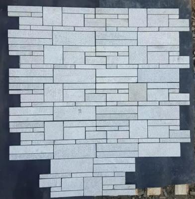 China Flamed White Quartzite Stone Cladding,Special Pattern Culture Stone,Real Stone Veneer,Stone Panel for sale