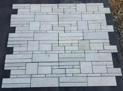 China Flamed White Quartzite Stone Cladding,Special Pattern Culture Stone,Real Stone Veneer,Stone Panel for sale