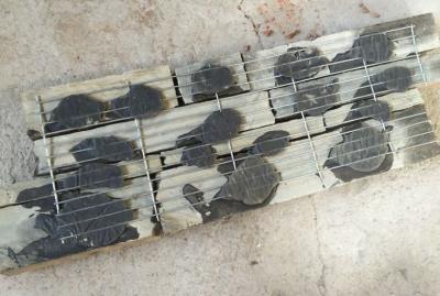 China Rusty Split Face Slate Z Stone Panel with Steel Wire Back,Natural Slate Stacked Stone Cladding for sale