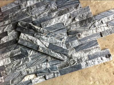 Chine Le ledgestone de marbre de forêt noire, revêtement en pierre de marbre en bois noir, marbre noir a empilé la pierre en pierre et de marbre de culture à vendre
