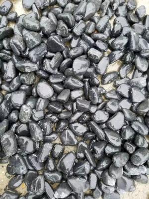 Chine Pierres noires polies de caillou, pierres noires de pavé, pierres noires de rivière, cailloux de rivière de pavé, aménageant des cailloux en parc à vendre