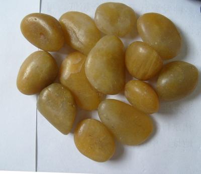 Chine Pierres polies de caillou, pierres jaunes de pavé, pierres de la rivière Yellow, cailloux de rivière de pavé, aménageant des cailloux en parc à vendre