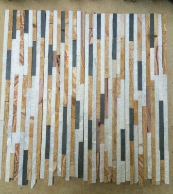 China Quartzite Slate Sandstone Waterfall Shape Ledgestone,Mini Stacked Stone,Multicolor Thin Stone Veneer for sale