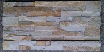 China New Yellow Slate Stacked Stone,Yellow Stone Cladding,Slate Culture Stone,Thin Stone Veneer,Ledgestone for sale