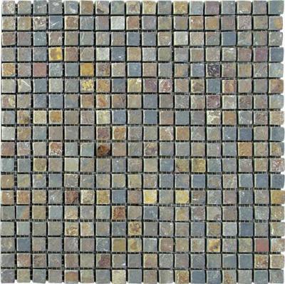 China Multicolor Slate Mosaic,Natural Stone Mosaic Pattern,Rusty Slate Mosaic Wall Tiles,Interior Stone Mosaic for sale