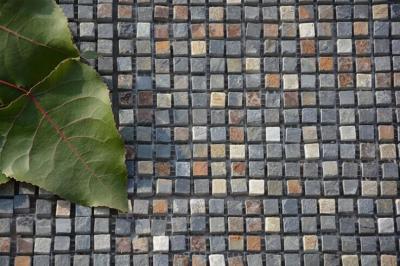 China Multicolor Slate Mosaic,Natural Stone Mosaic Pattern,Rusty Slate Mosaic Wall Tiles,Interior Stone Mosaic for sale