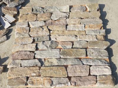 China Piedra de campo mezclada de la cuarcita de los colores, chapa de la piedra de campo de la cuarcita, Ledgestone flojo natural, revestimiento de piedra al azar en venta