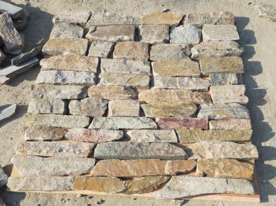China Piedra de campo mezclada de la cuarcita de los colores, chapa de la piedra de campo de la cuarcita, Ledgestone flojo natural, revestimiento de piedra al azar en venta