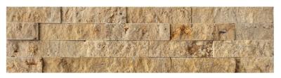 Chine Le travertin jaune Ledgestone, pierre de culture de travertin de la Chine, panneaux jaunes de pierre de chaux, marbrent la pierre empilée à vendre