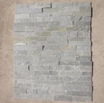 China Grey Split Face Stone Cladding,Riven Slate Stacked Stone,Grey Slate Culture Stone,Real Stone Veneer,Stone Ledger Panels for sale