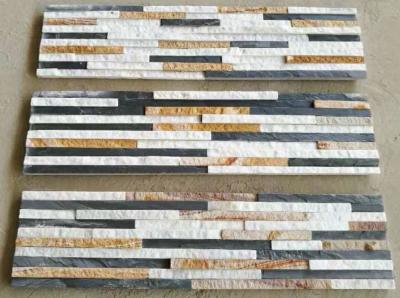 China Natürlicher Ministaplungsstein, Mischmaterialien/Farbwasserfall-Form Ledgestone, wirkliches Steinfurnier-blatt, Kultur-Stein, Steinplatte zu verkaufen
