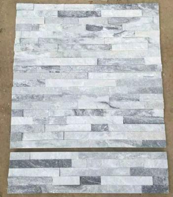 China Silver Cloud Quartzite Zclad Stacked Stone,Cloudy Grey Stone Cladding,Thin Stone Veneer,Quartzite Culture Stone for sale