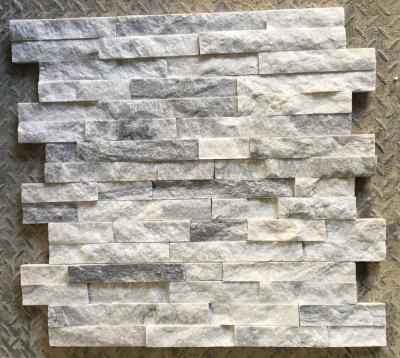China Silver Cloud Quartzite Zclad Stacked Stone,Cloudy Grey Stone Cladding,Thin Stone Veneer,Quartzite Culture Stone for sale