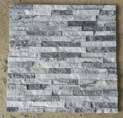 China Silver Cloud Quartzite Zclad Stacked Stone,Cloudy Grey Stone Cladding,Thin Stone Veneer,Quartzite Culture Stone for sale