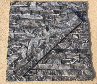 Chine La pierre de marbre en bois noire de culture, Forêt-Noire Ledgestone, revêtement de pierre de grain de bois de rose, marbrent la pierre empilée, panneau de Zclad à vendre
