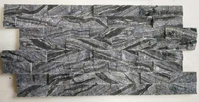 Chine La pierre de marbre en bois noire de culture, Forêt-Noire Ledgestone, revêtement de pierre de grain de bois de rose, marbrent la pierre empilée, panneau de Zclad à vendre