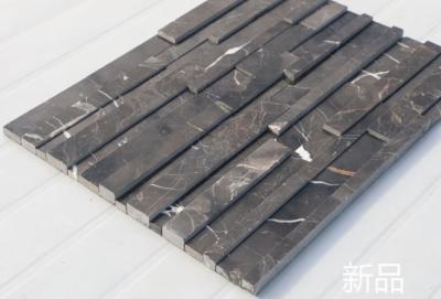 Chine La pierre de marbre foncée de culture d'Emperador, marbre de la Chine a empilé le revêtement en pierre en pierre et vrai, 3D le placage en pierre, panneaux en pierre à vendre