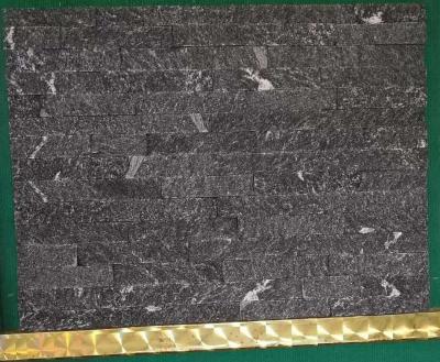 Chine Pierre noire de culture de galaxie, revêtement de pierre de granit de la Chine, pierre empilée par Zclad naturelle, panneaux noirs de placage de pierre de granit à vendre