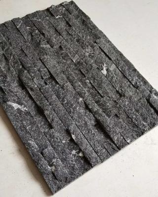 Chine Pierre noire de culture de galaxie, revêtement de pierre de granit de la Chine, pierre empilée par Zclad naturelle, panneaux noirs de placage de pierre de granit à vendre